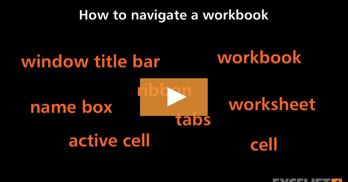How To Navigate A Workbook Video Exceljet