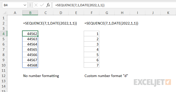 Dynamic calendar formula - Excel formula | Exceljet