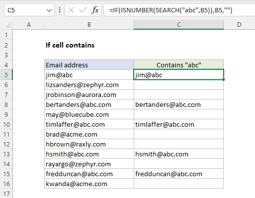 If Cell Contains Excel Formula Exceljet