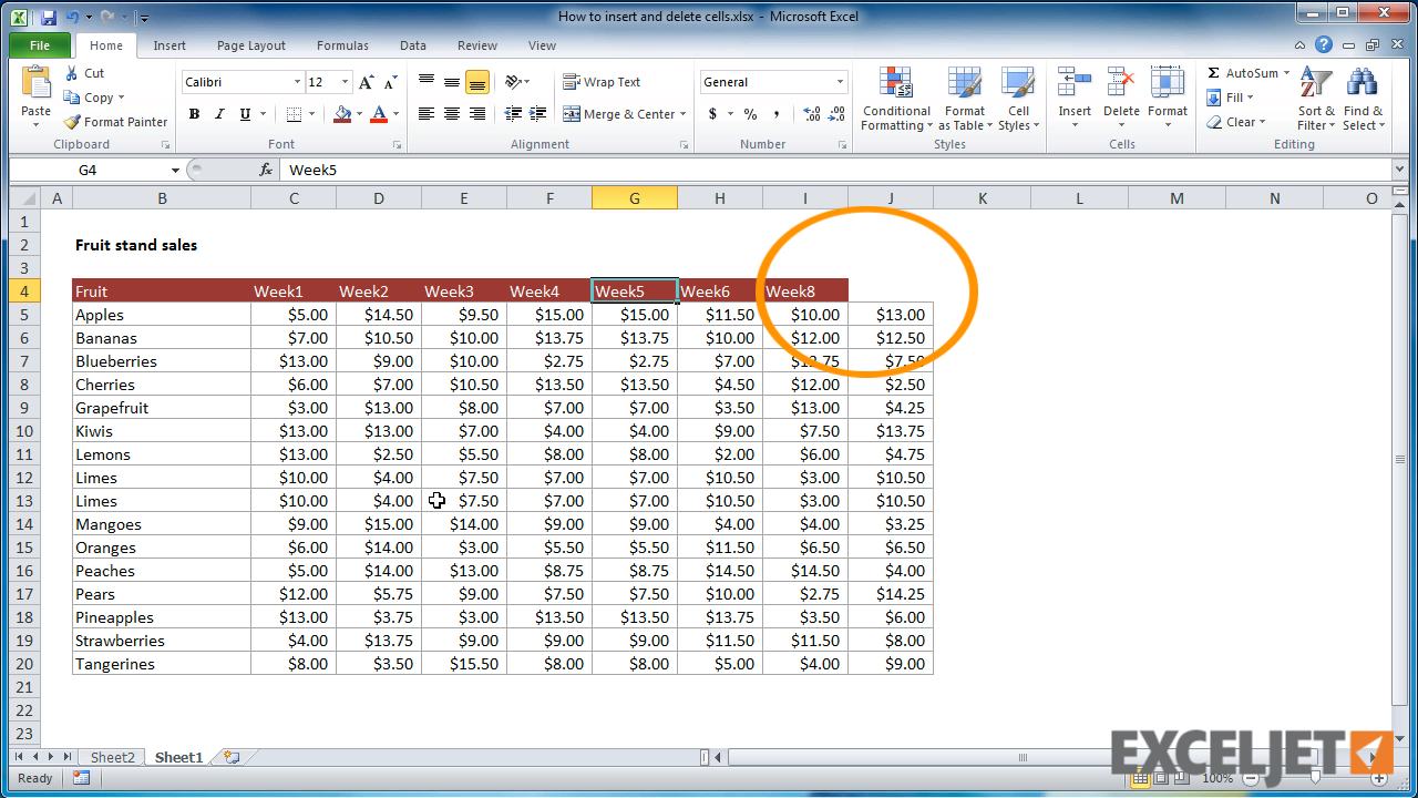 Excel Tutorial How To Insert And Delete Cells In Excel