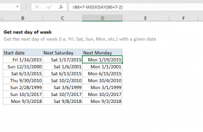 Get Monday of the week - Excel formula | Exceljet