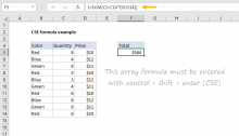 Excel Array formula | Exceljet