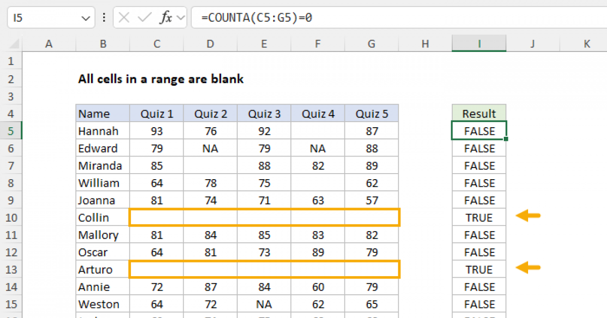 All Cells In Range Are Blank Excel Formula Exceljet My XXX Hot Girl