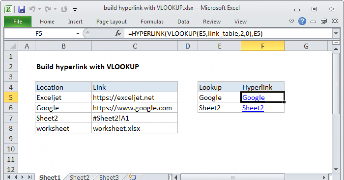 Build hyperlink with VLOOKUP - Excel formula | Exceljet