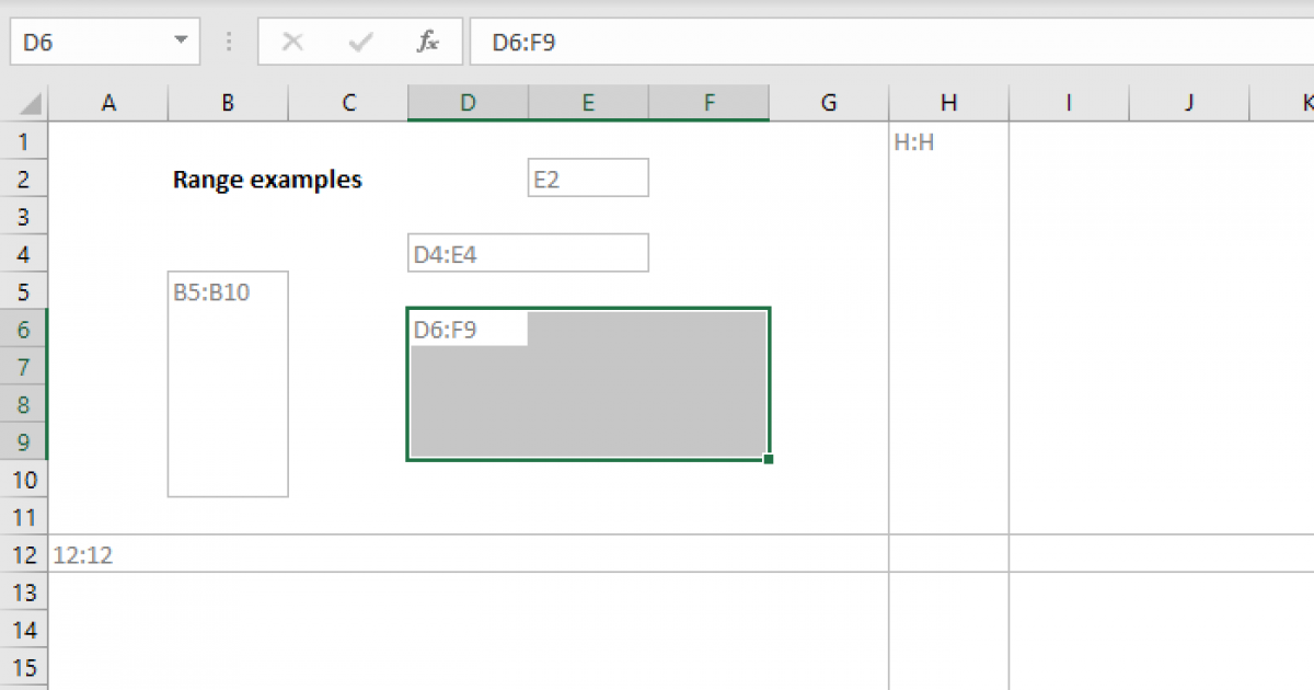 Excel Range | Exceljet
