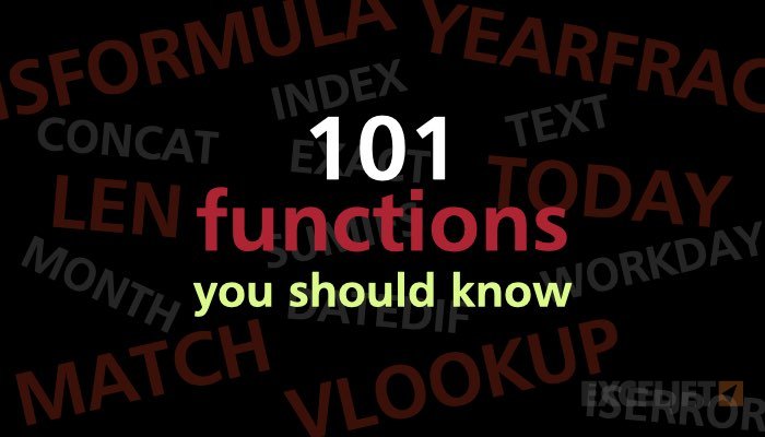 101 Excel Functions You Should Know Exceljet